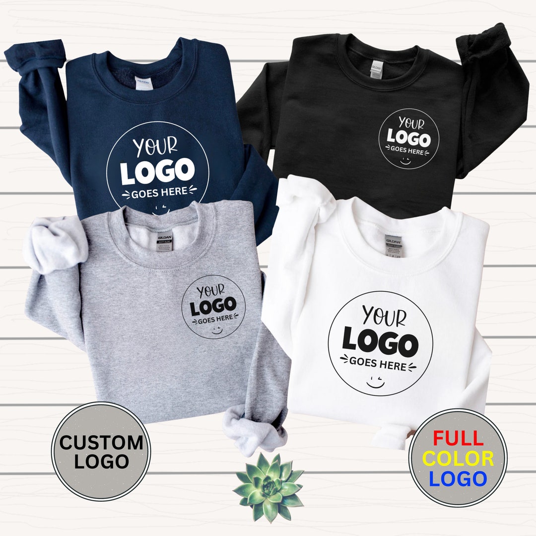 Custom Logo Sweatshirt Business Logo Sweatshirt Personalized - Etsy