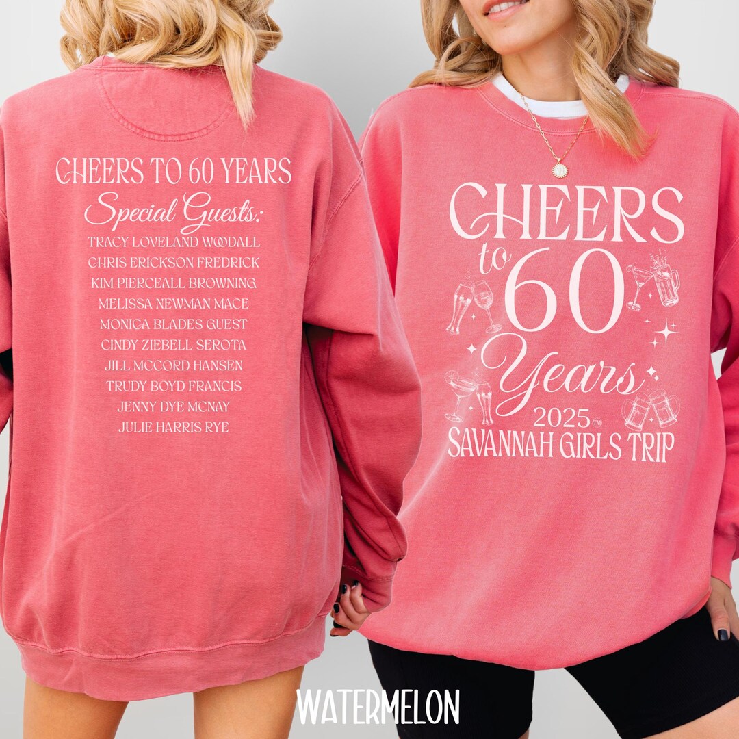 Custom 60th Birthday Sweatshirt Comfort Colors Matching 60th Birthday ...