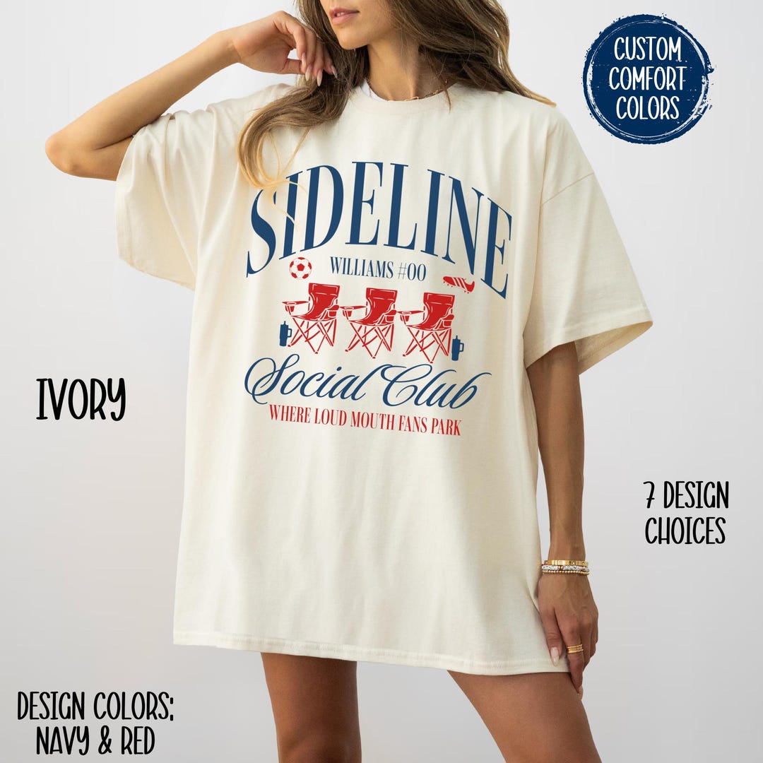 Personalized Sideline Social Club Shirt Custom Soccer Mom Shirt Soccer Social Club Shirt Game ...