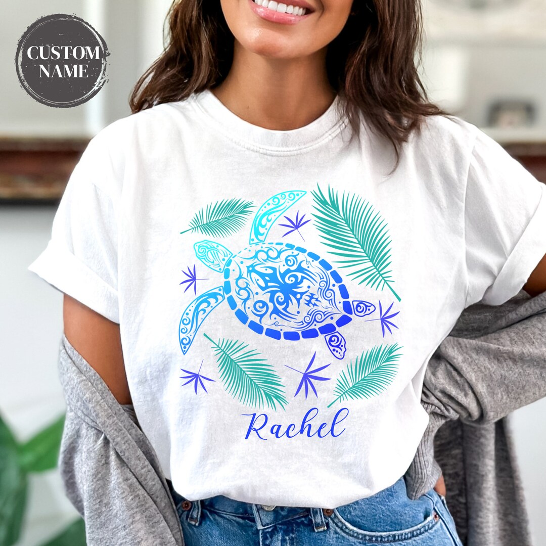 Personalized Sea Turtle Shirt Custom Tribal Sea Turtle Tshirt Sea ...