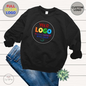 Custom Logo Sweatshirt Business Logo Sweatshirt Personalized - Etsy