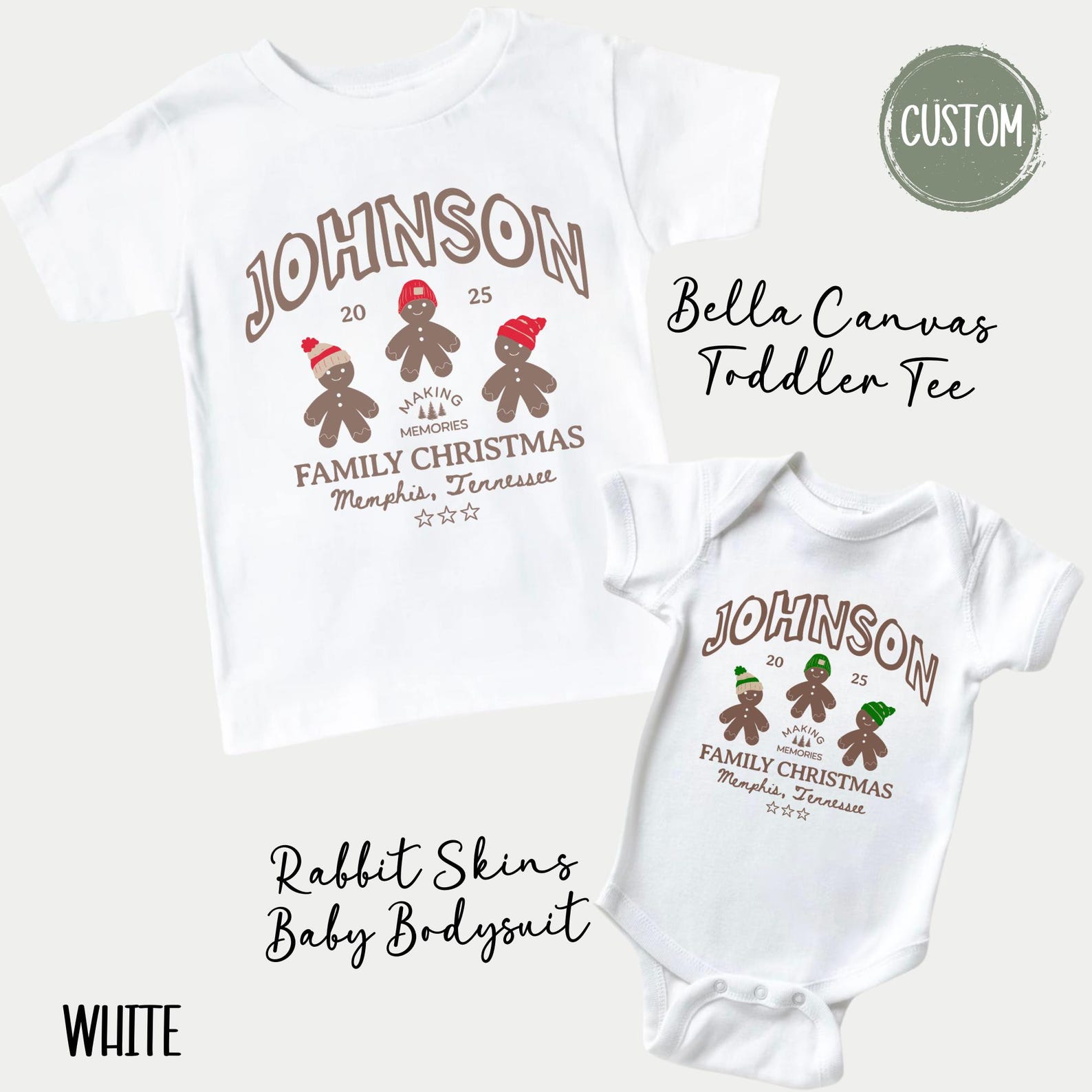 Custom Gingerbread Family Christmas Shirts Comfort Colors Matching ...