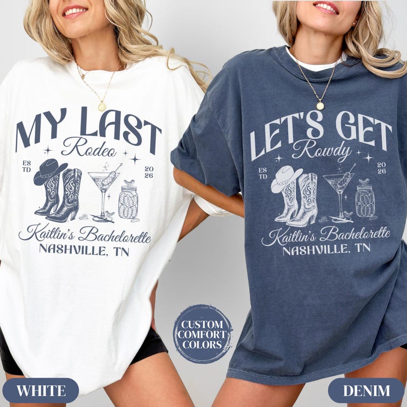Custom Last Rodeo Bachelorette Shirts Nashville Bachelorette Party ...