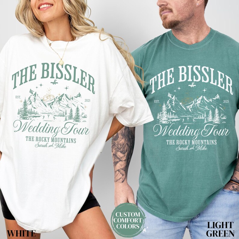Custom Matching Wedding Tour Shirts Personalized Wedding Weekend Shirt ...