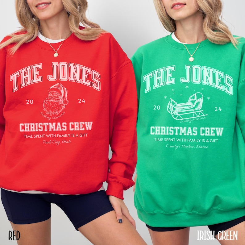 Custom Family Christmas Sweatshirts Matching Family Christmas Sweaters ...