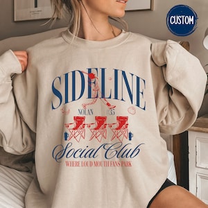 Custom Diamond Social Club Baseball Crewneck Sweatshirt Personalized ...