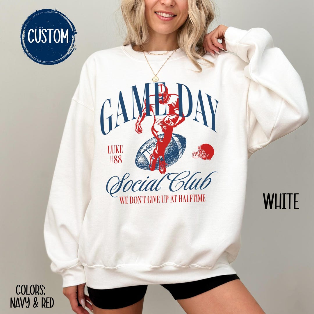 Custom Game Day Sweatshirt Personalized Football Mama Sweater Funny ...