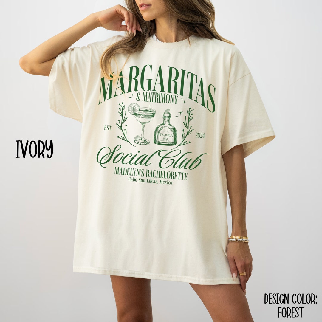 Margs and Matrimony Comfort Colors Tee Margarita Bachelorette Party ...
