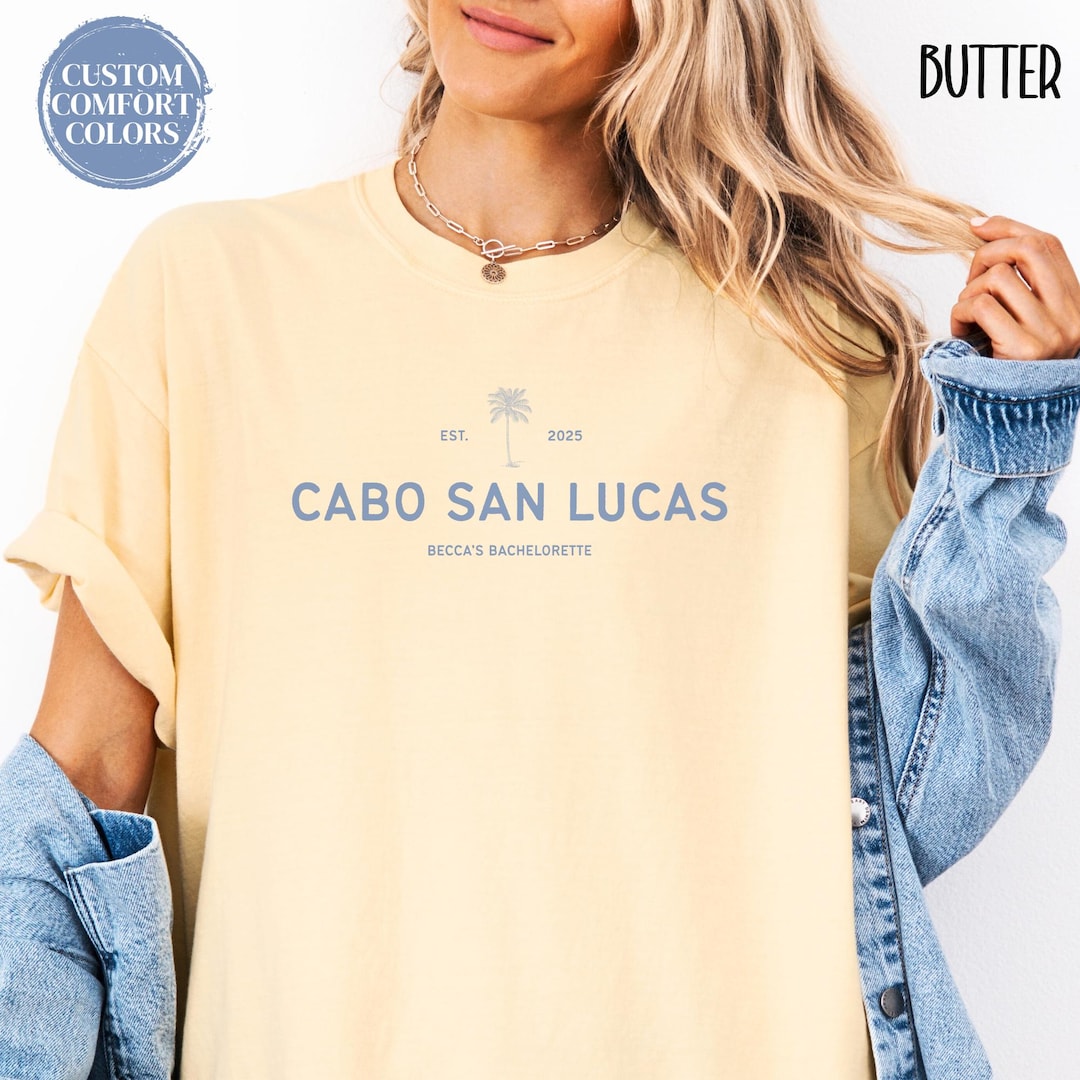 Minimalist Cabo San Lucas Bachelorette Shirts Custom Tropical Beach ...