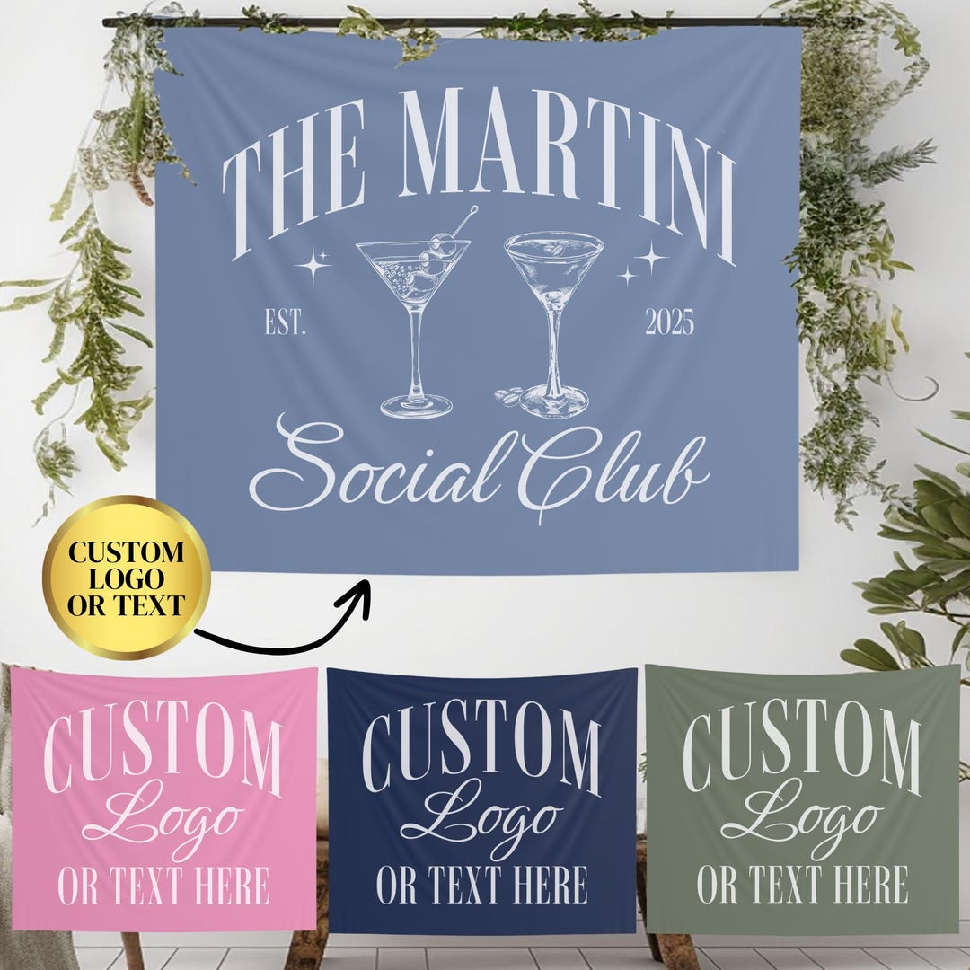 Custom Tapestry Custom Logo Sign Business Logo Sign Photobooth Backdrop ...