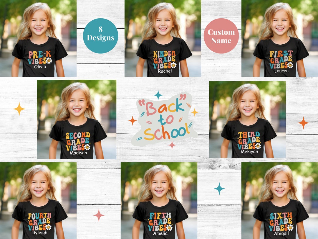 Custom Back to School Shirts Personalized First Day of School - Etsy