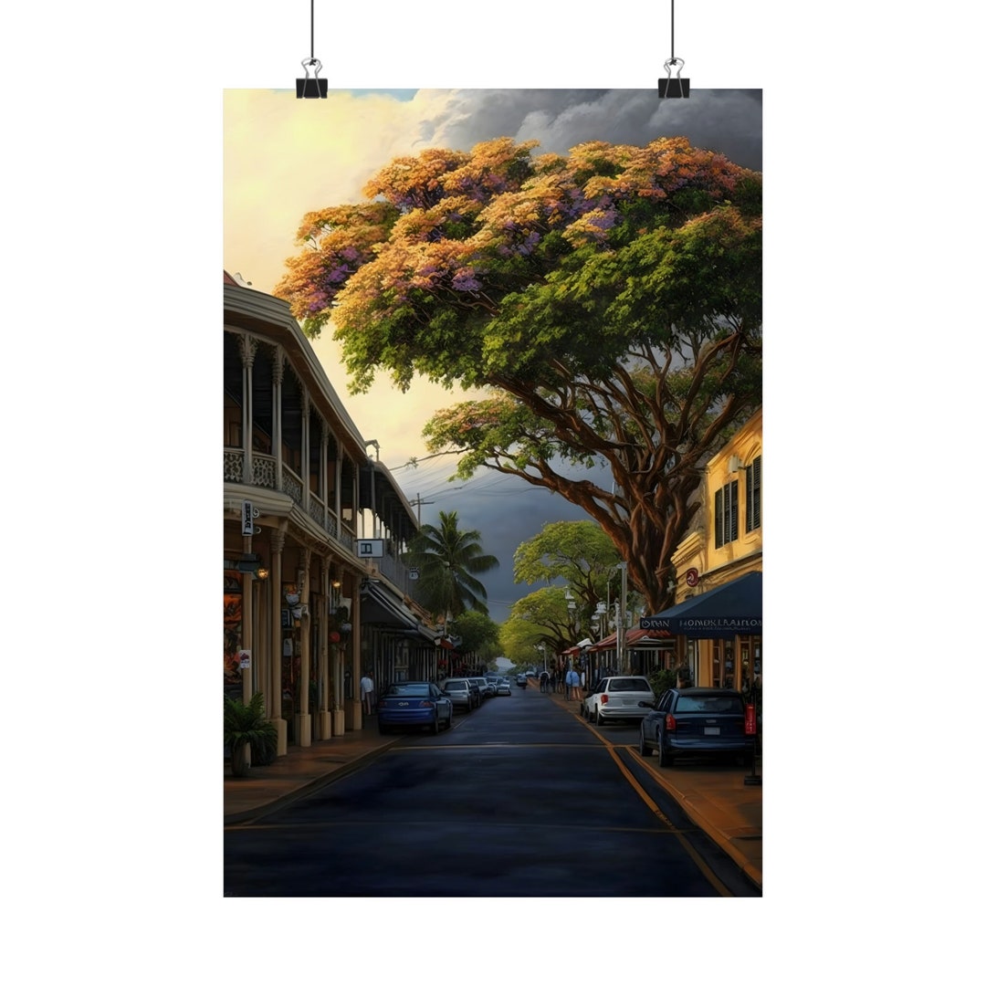 Lahaina, Hawaii Print, Maui, Hawaii Art, Hawaii Beach, Ocean Scene ...