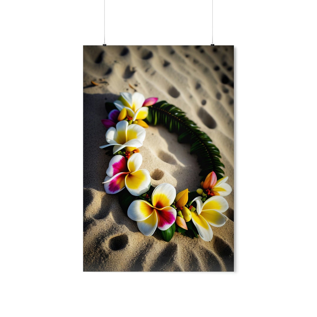 Hawaiian Lei Maui, Hawaii Print, Maui, Hawaii Art, Hawaii Beach, Ocean ...
