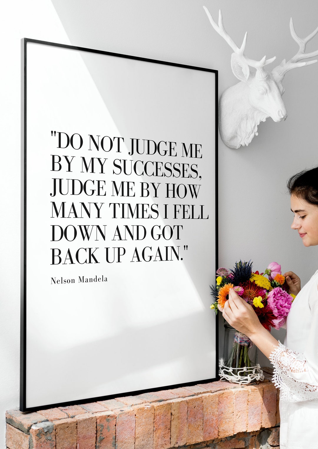 Inspirational Quote Poster: Nelson Mandela Success Quote (digital ...