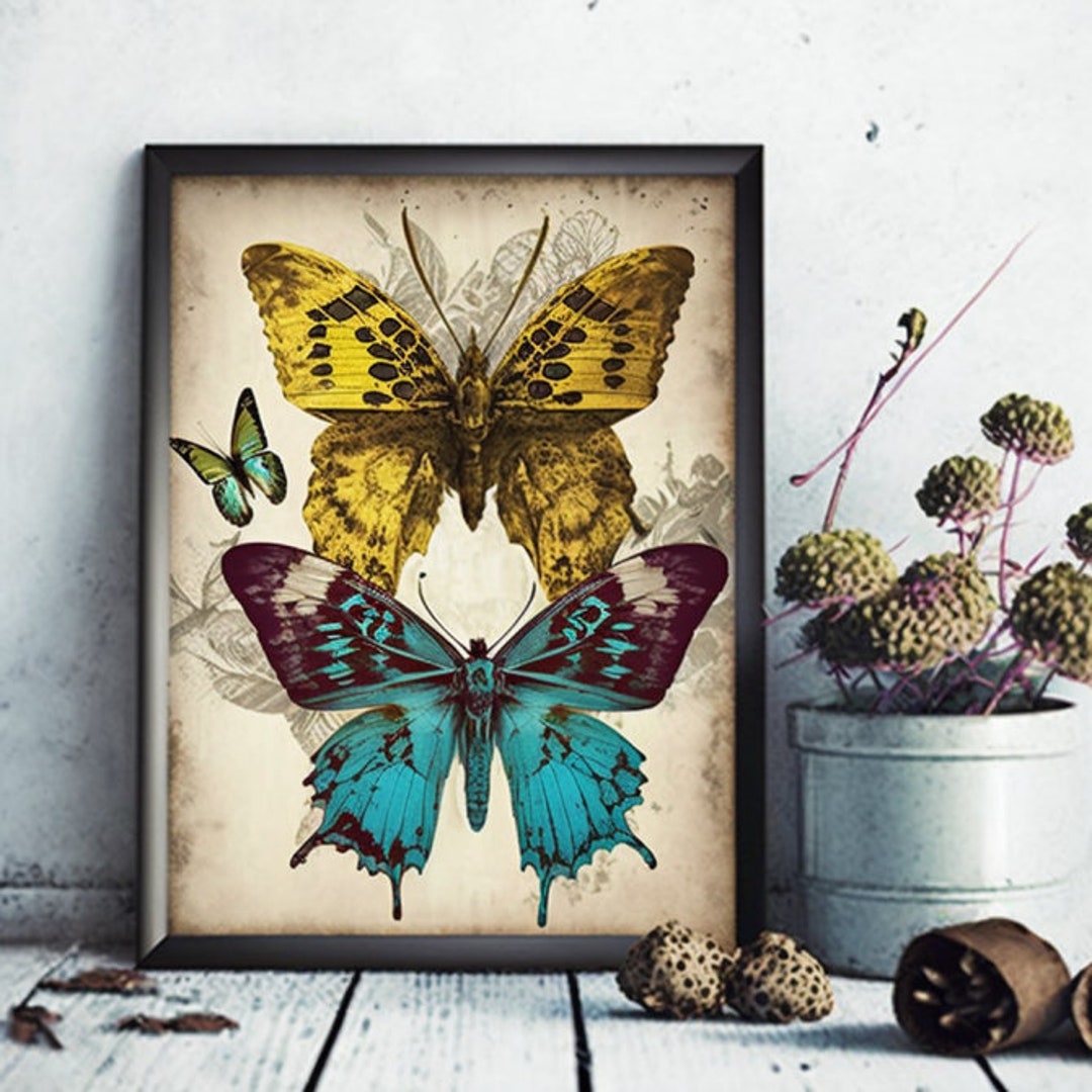Boho Butterfly Canvas/poster/framed Print/poster With Hangar/print Out ...
