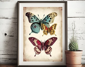 Boho Butterflies Digital Print Download - Etsy