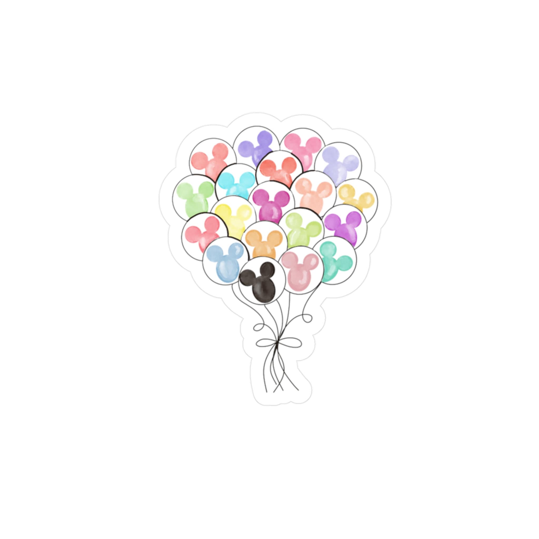 Mickey Balloons Vinyl Sticker - Etsy