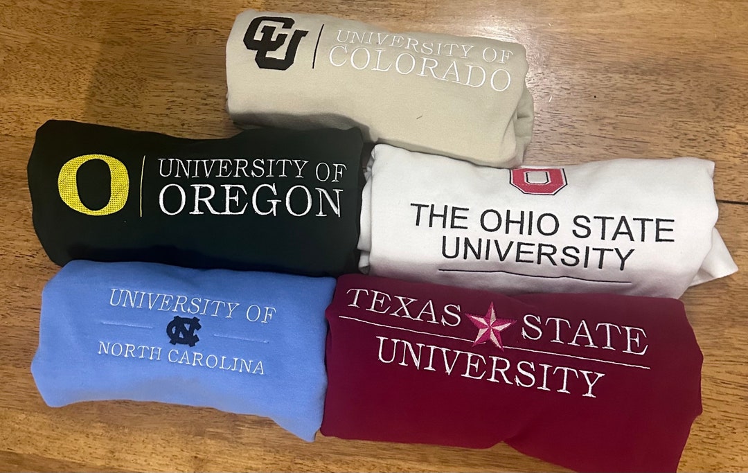 Vintage Style University College Embroidered Sweatshirt. - Etsy