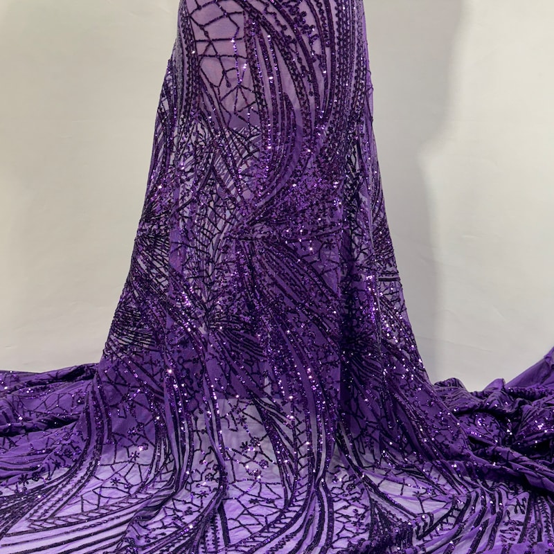 Purple Lace Fabric - Etsy