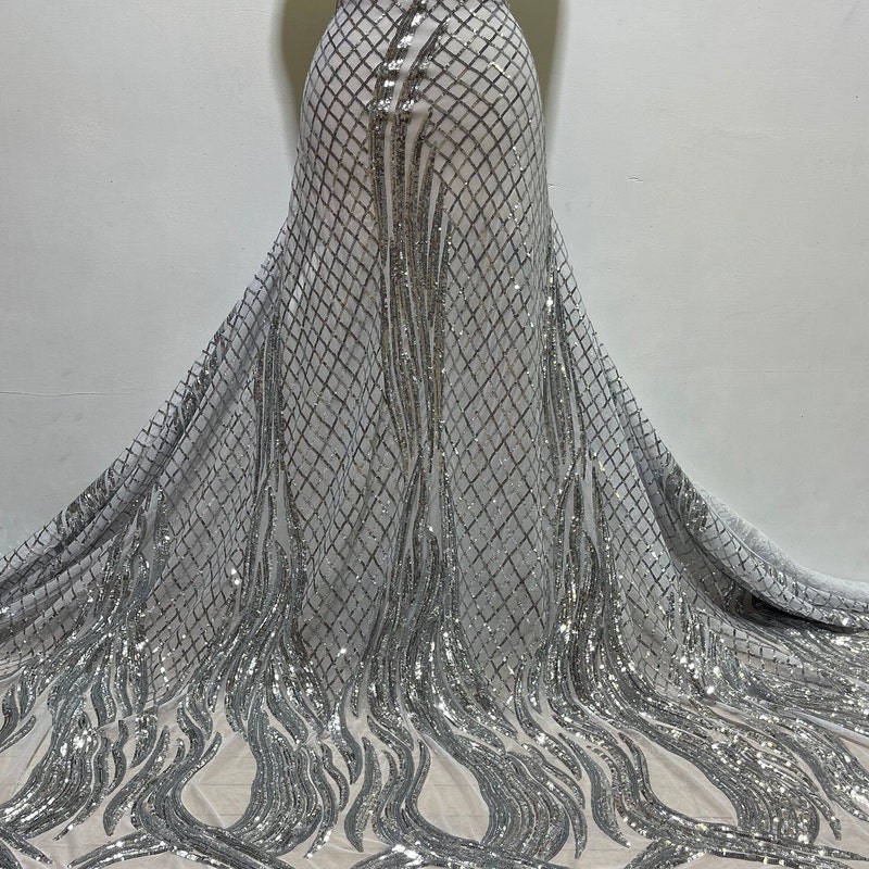 Silver Fabric - Etsy