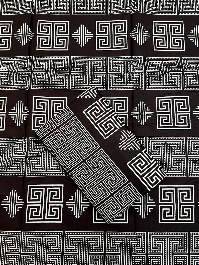 Black & White African Print Fabric| Cotton Print Fabri- Inspired by ...