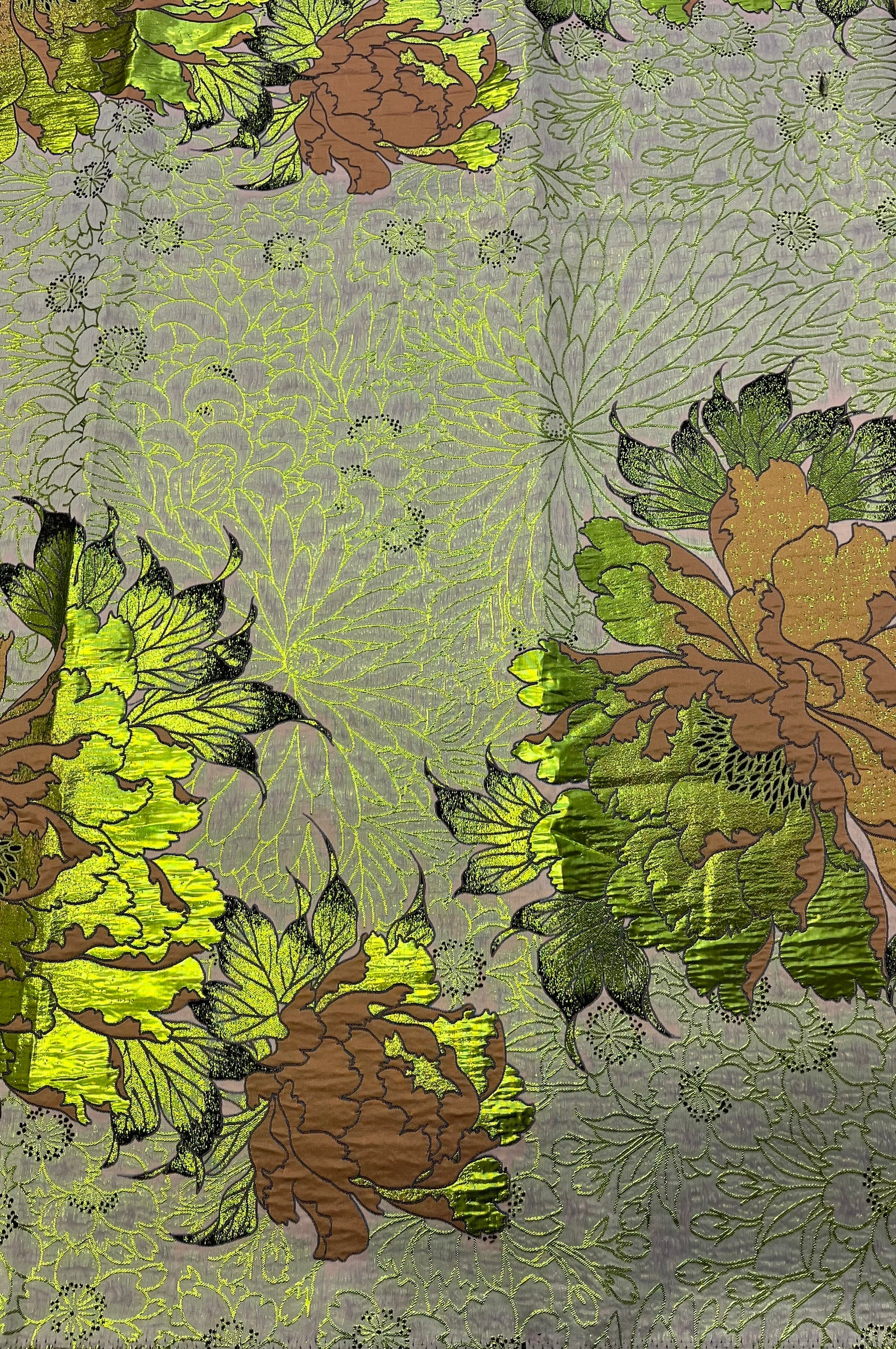 Floral Design Jacquard Brocade Lace Fabric/bazin Brocade Fabric/lemon ...