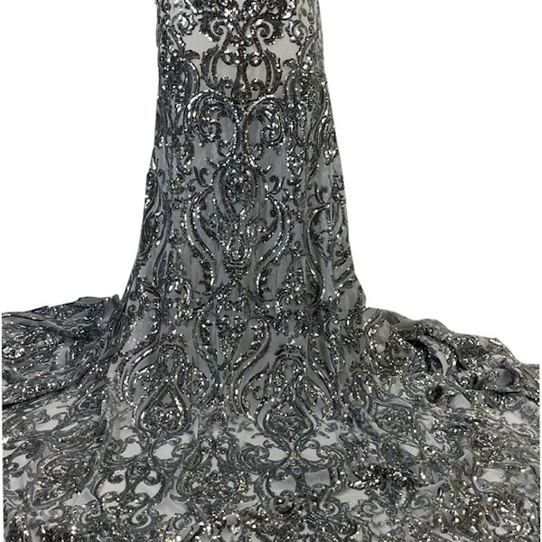 Silver Sequin Linen - Etsy