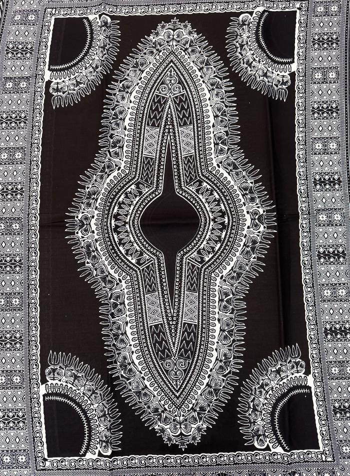 Black White Dashiki African Wax Print Fabric| African Java Print ...