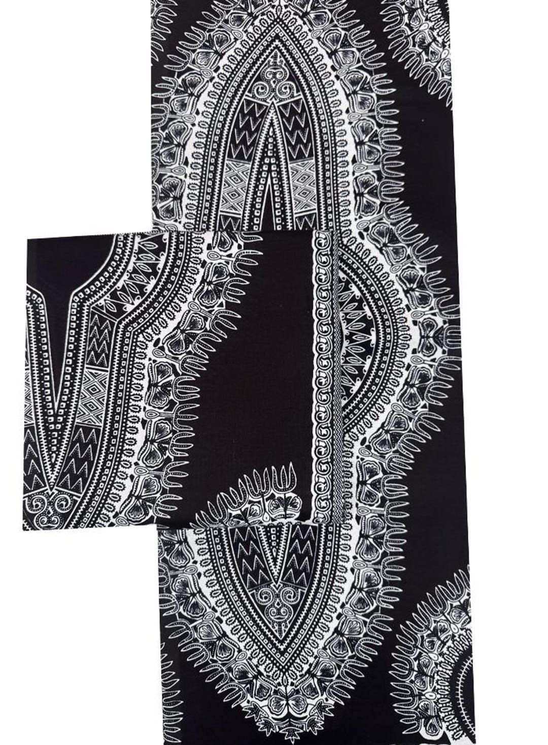 Black White Dashiki African Wax Print Fabric| African Java Print ...