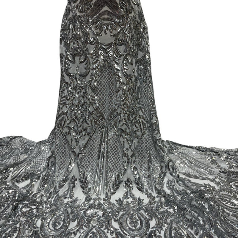 Silver Sequin Linen - Etsy