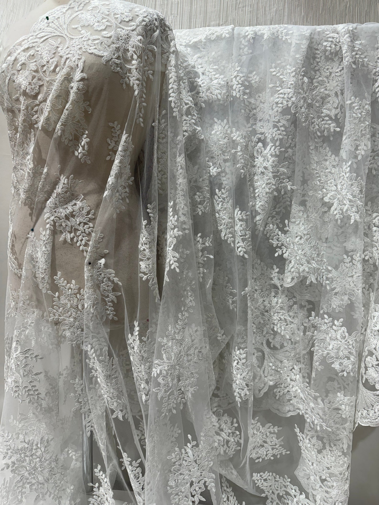 White Color Cord Lace/lace Fabric/floral Design-perfect Lace for Prom ...