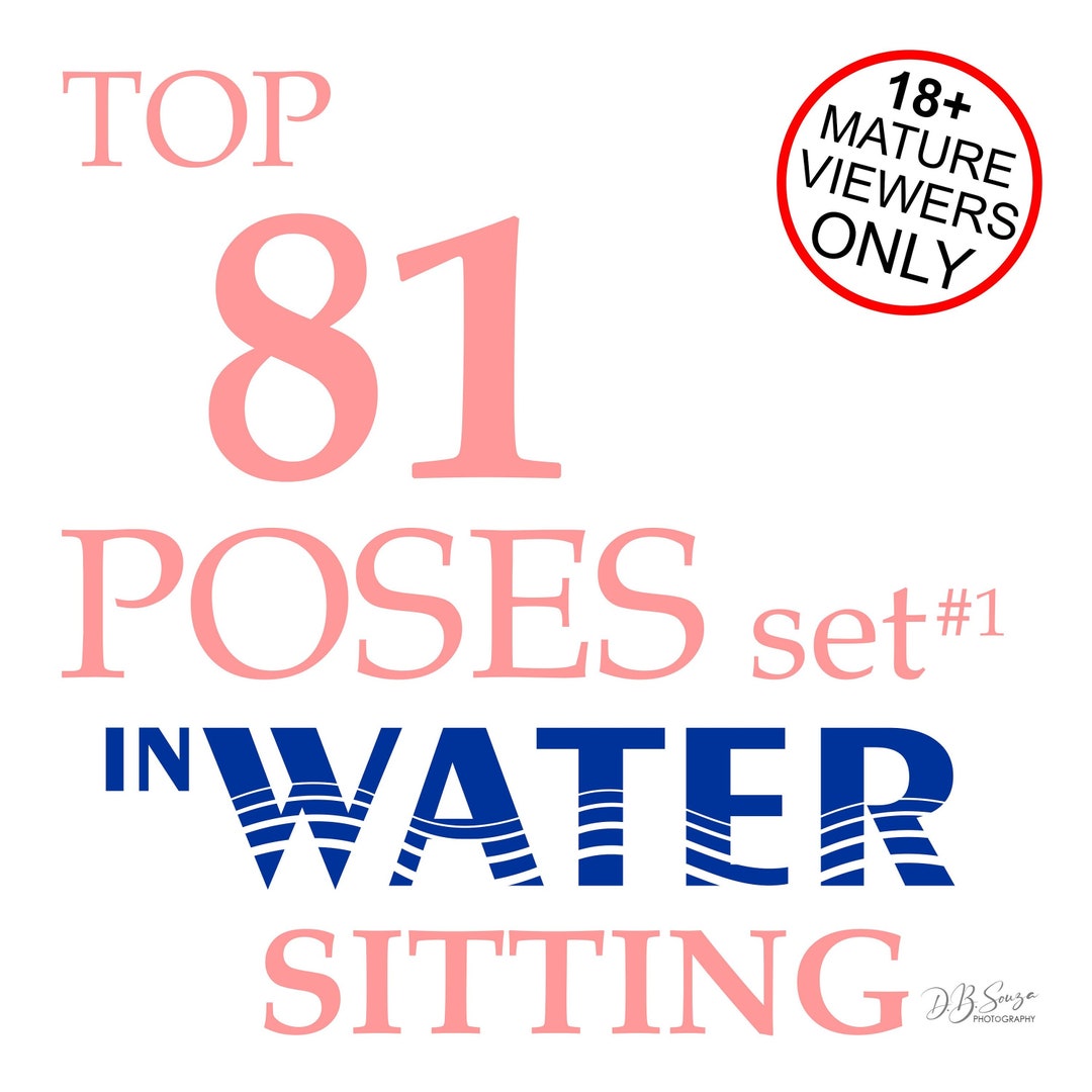 18 Set Digital Images of Poses for Women in or Around Water, Sitting ...