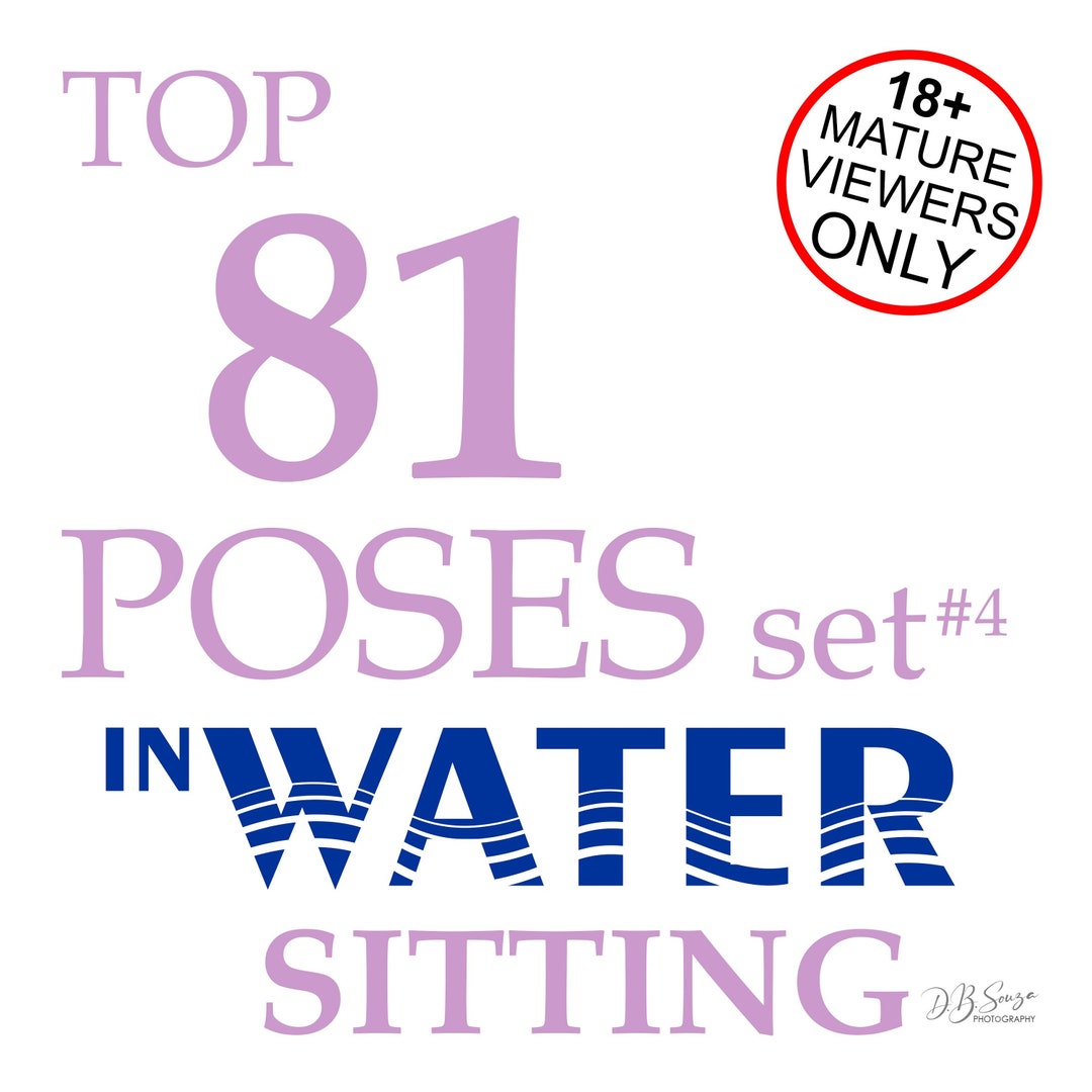 18 Set Digital Images of Poses for Women in or Around Water, Sitting ...