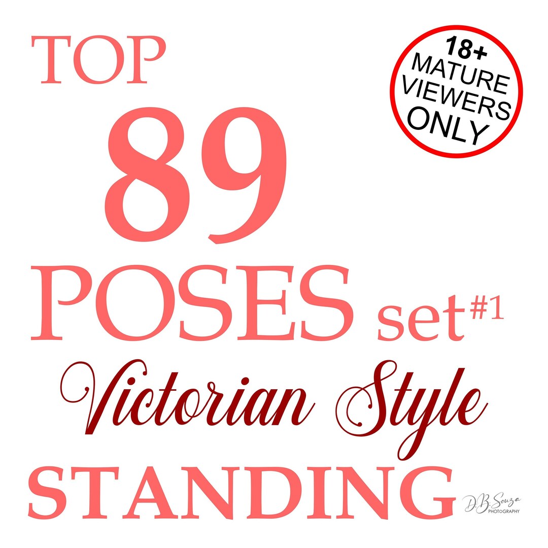 18 Digital Image Set of Victorian Style Poses for Women, Standing Poses ...