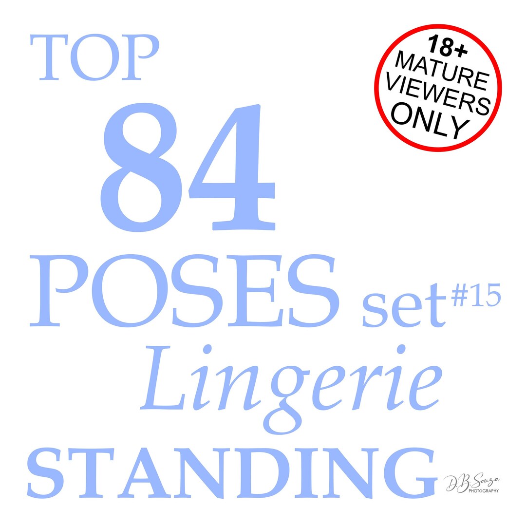 Lingerie Set of Digital Images for Standing Poses for Models, Reference ...