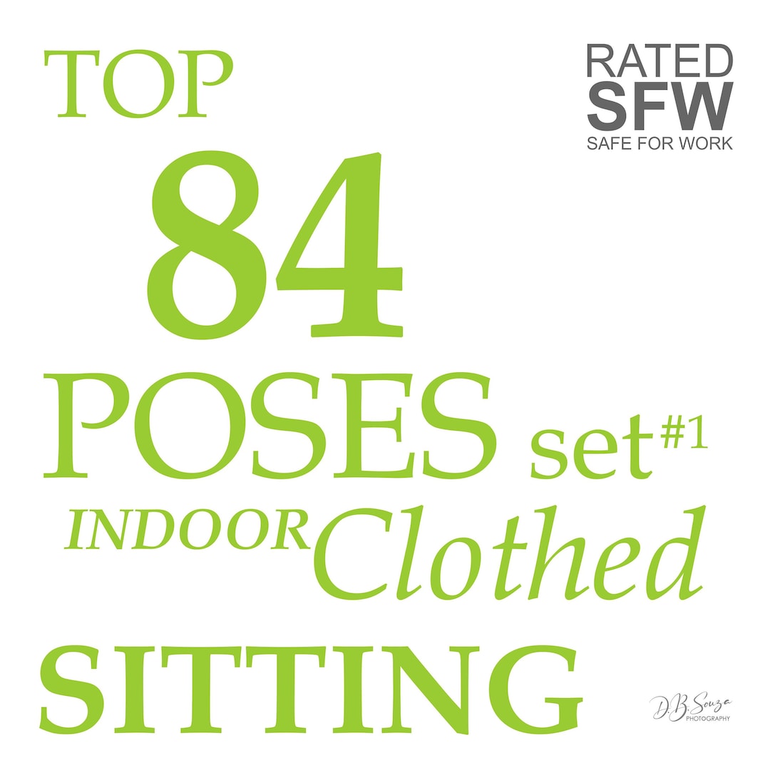 Non-nude Set Digital Images Clothed Sitting Poses Female - Etsy UK