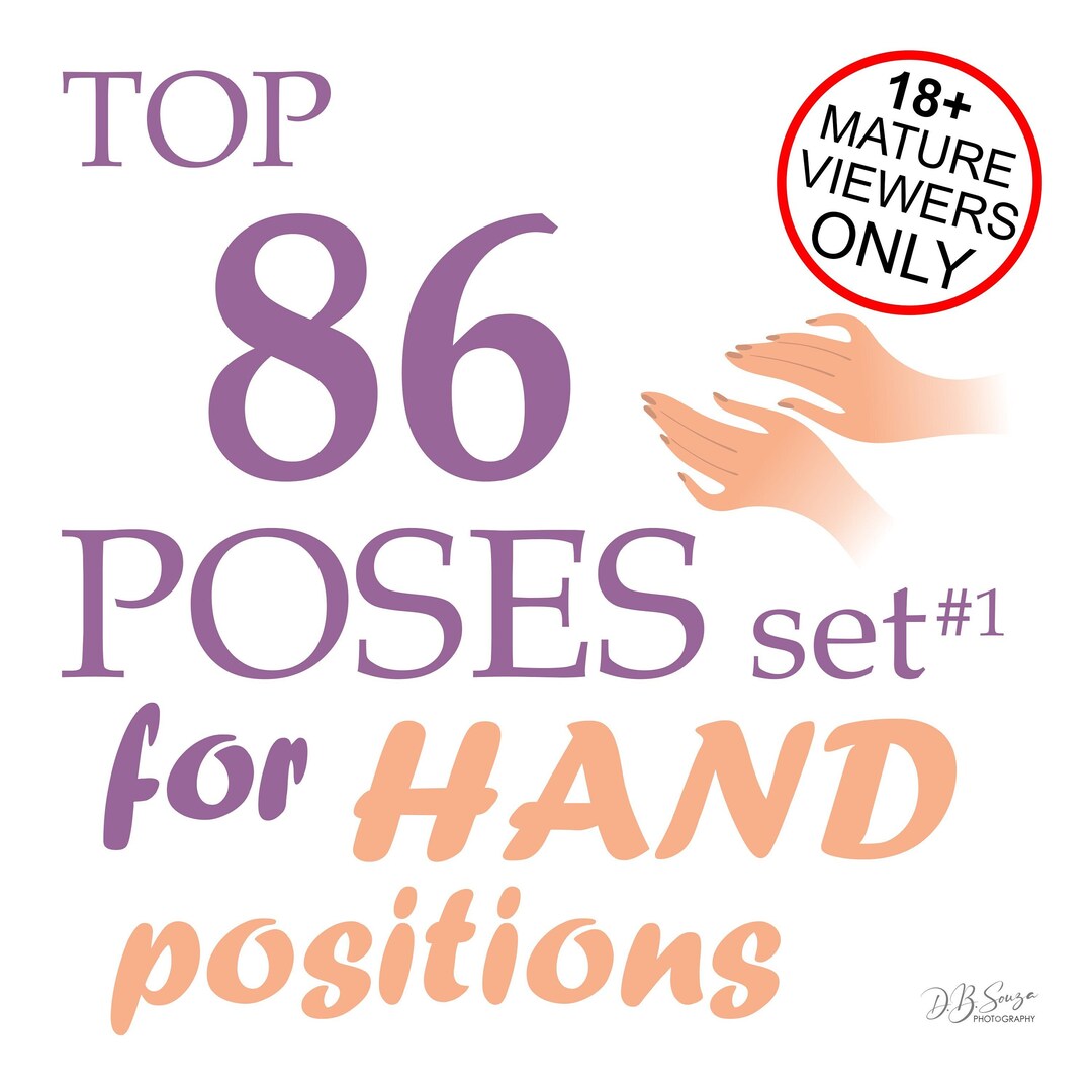 18 Digital Image Set of Hand Poses for Women, Hand Positions, Hand ...