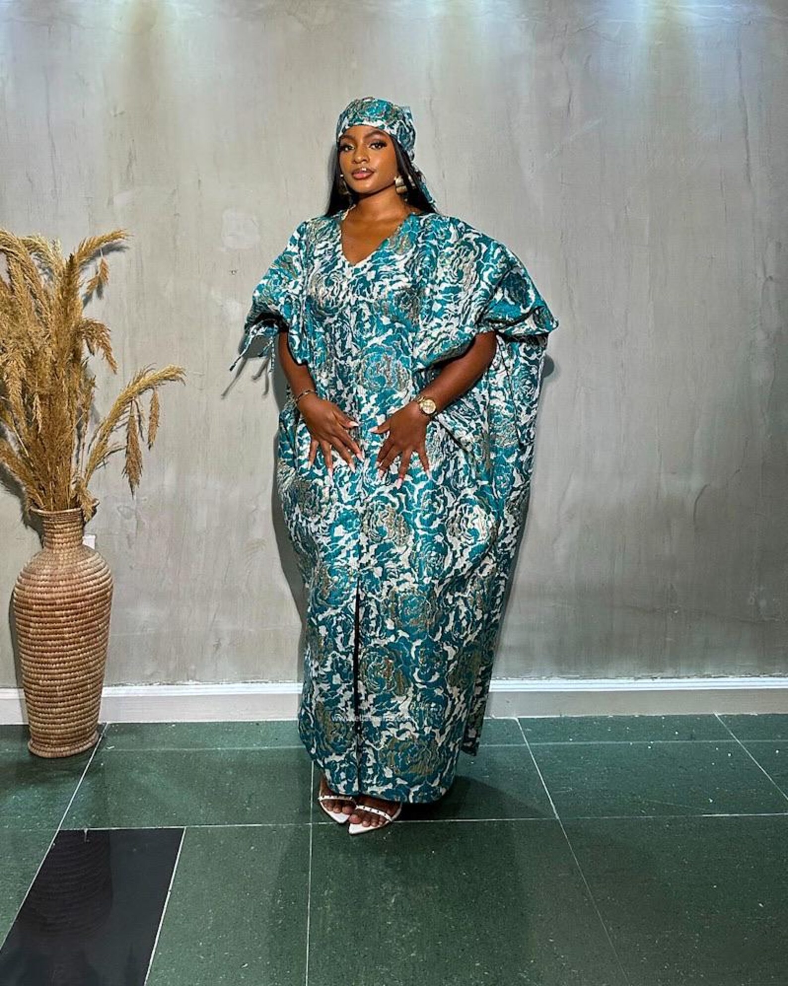 African Kaftan Bubu Damask Outfit for Every Woman Made With Quality ...