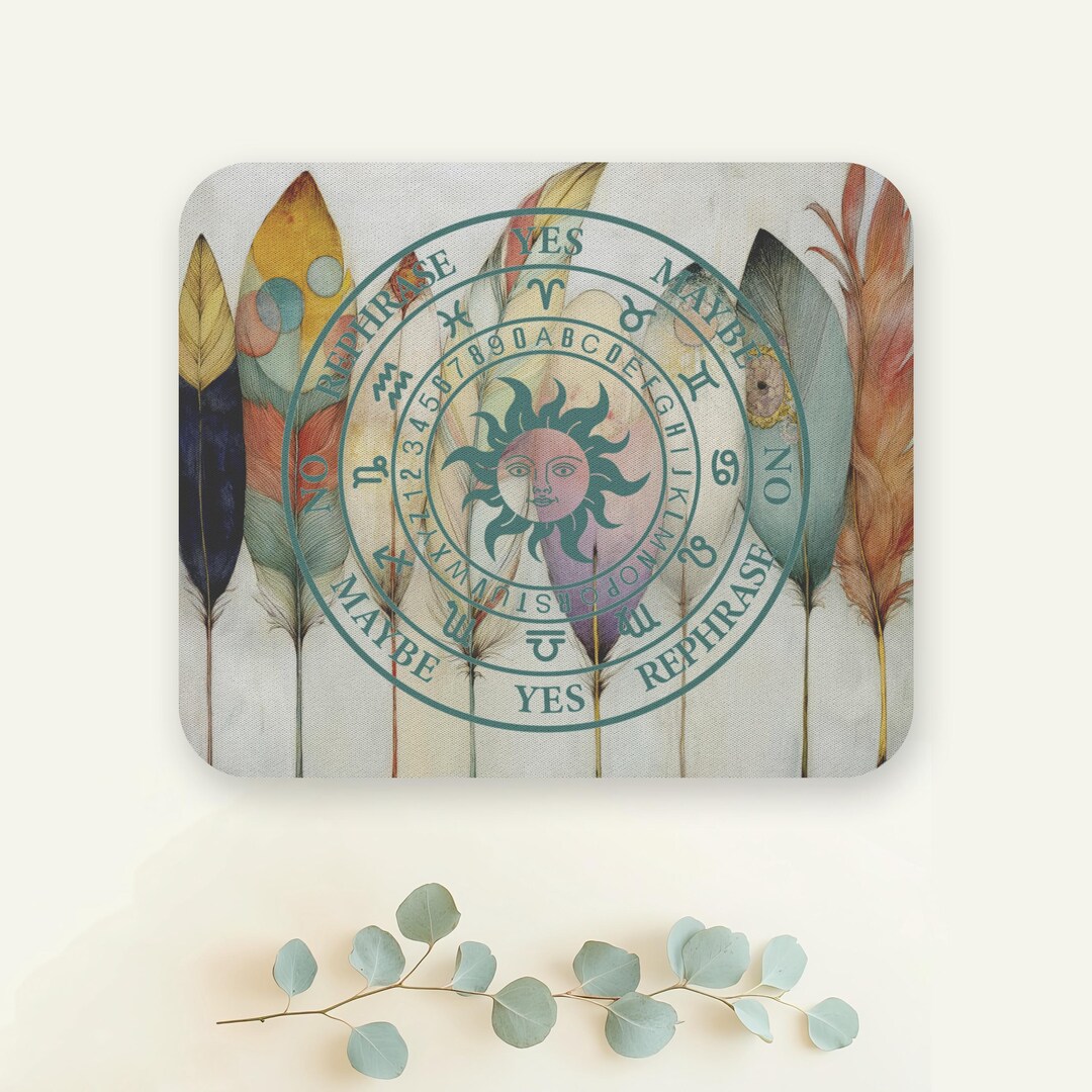 Pendulum Mouse Pad, Metaphysical Desk Mat, Boho Mousepad for Witchy ...