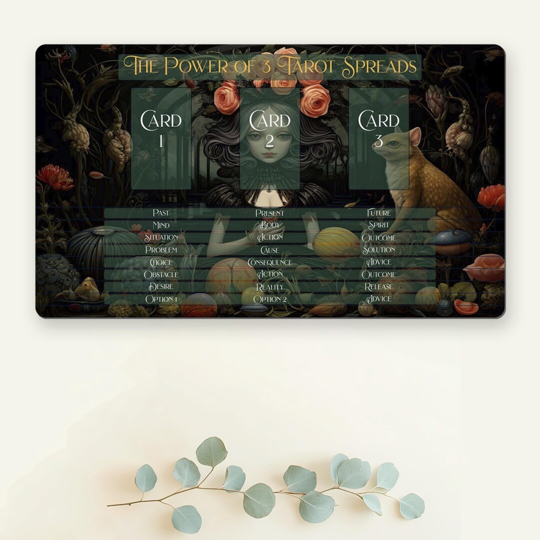 Witch Tarot Mat, Tarot Tools, Neoprene Mat for Reading Tarot Cards, 3 ...