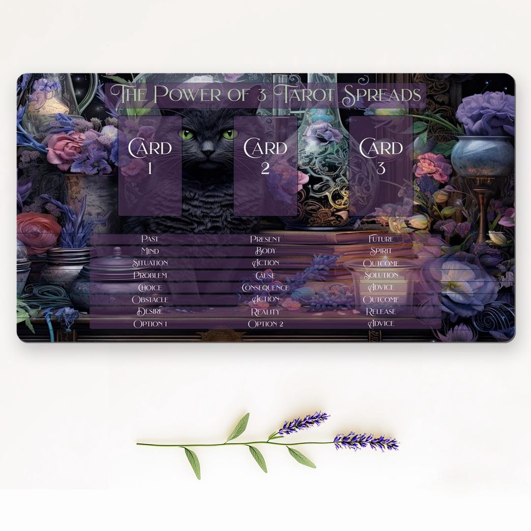 Cat Tarot Mat, Tarot Cloth, Divination Tools, Tarot Reading Cloth ...