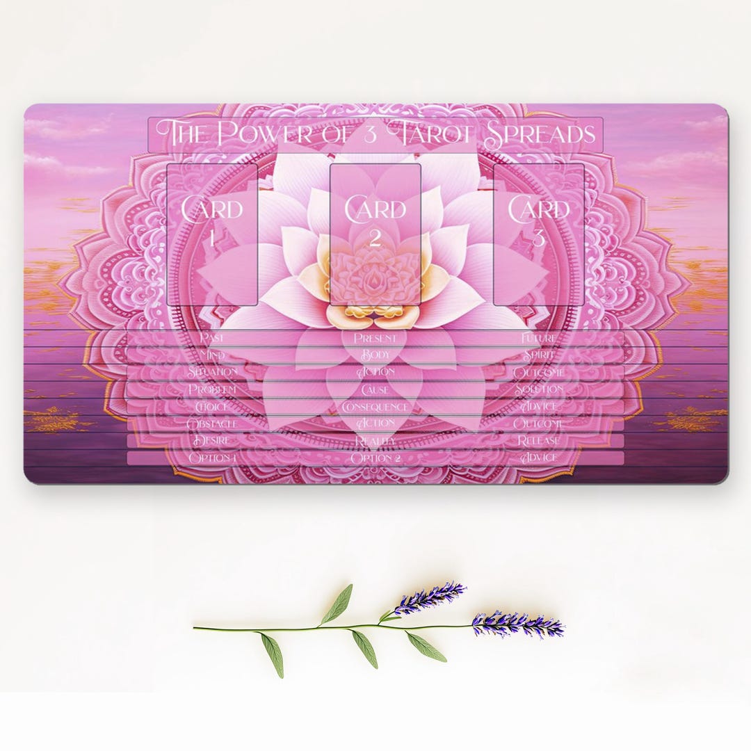 Mandala Tarot Mat, Tarot Tools, Divination Mat, Tarot Reading Mat, Pink ...