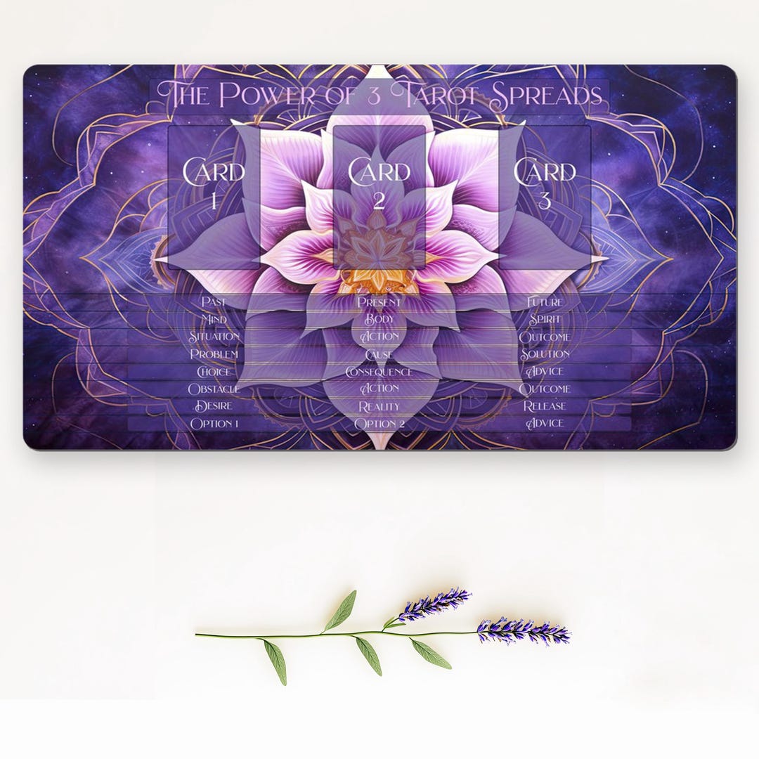 Purple Mandala Tarot Mat, Divination Tools, Tarot Tools, Tarot Card ...