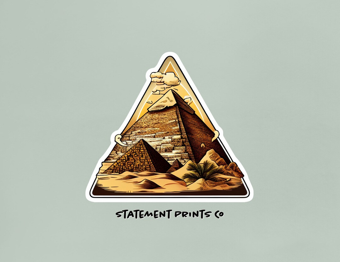 Pyramids of Giza Sticker, Pyramids of Gisa Sticker, Cool Pyramid of ...