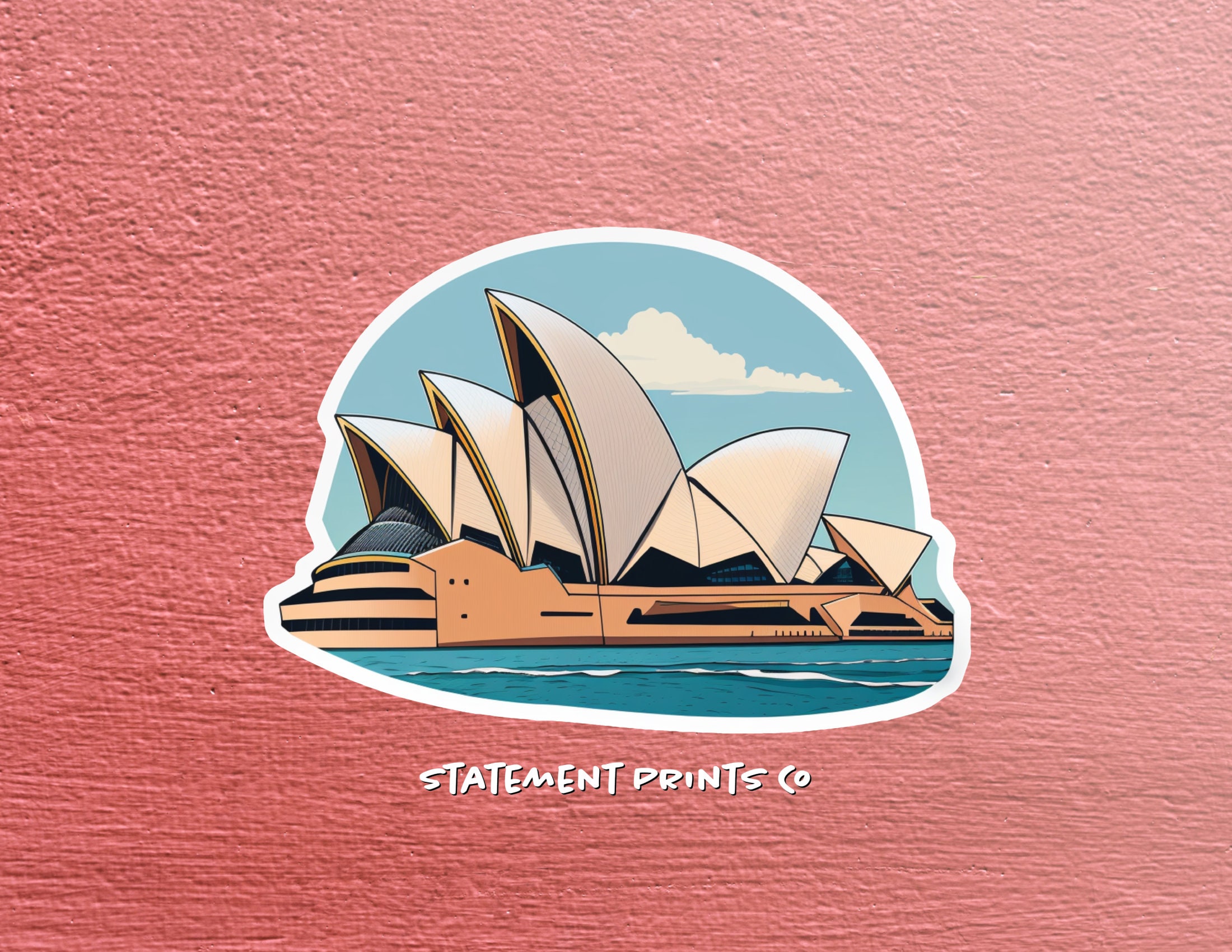 Sydney Opera House Sticker, Opera House Sticker, Cartoon House Sticker ...