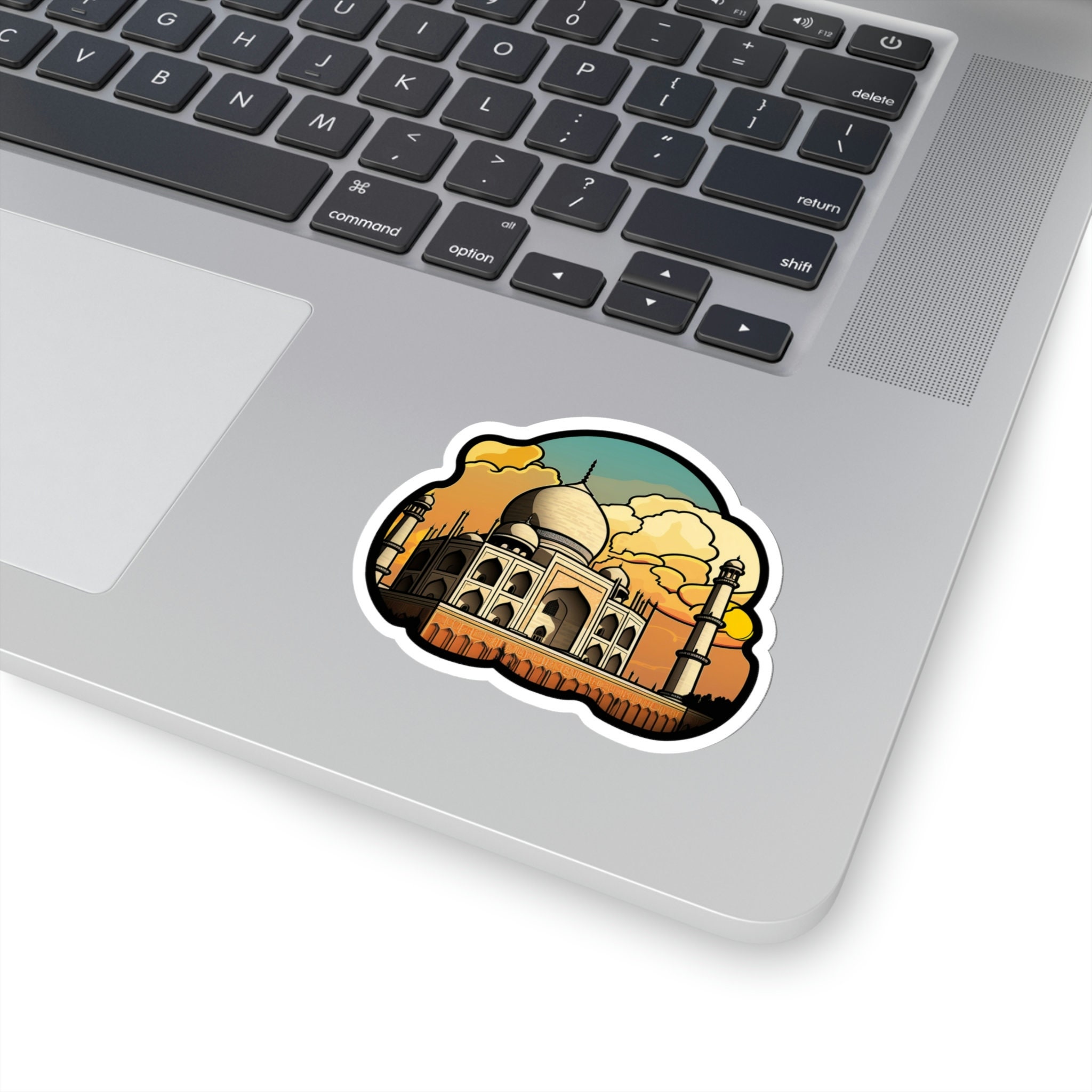 Taj Mahal Sticker, Retro Taj Mahal Sticker, India Sticker, India Decal ...