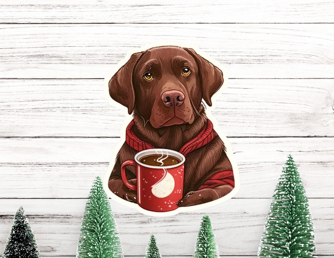 Chocolate Lab Sticker, English Lab Sticker, Labrador Retriever Sticker ...