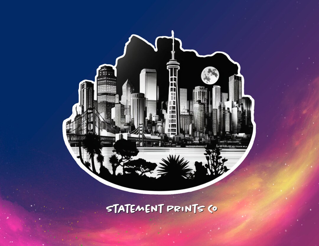 SF Skyline Sticker, SF Sticker, SF Decal, San Francisco Sticker, San ...