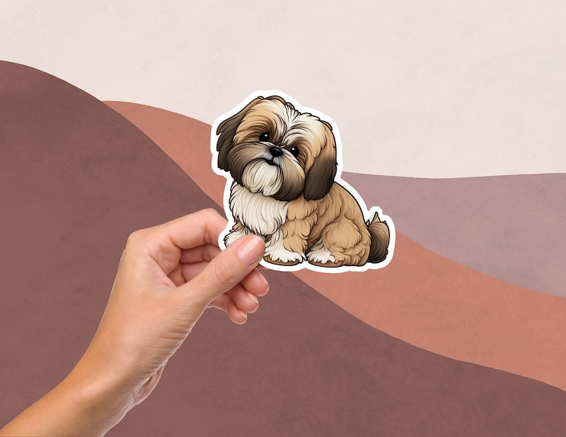 Shih Tzu Sticker Shih Tzu Decal Cute Shih Tzu Decal Cute - Etsy