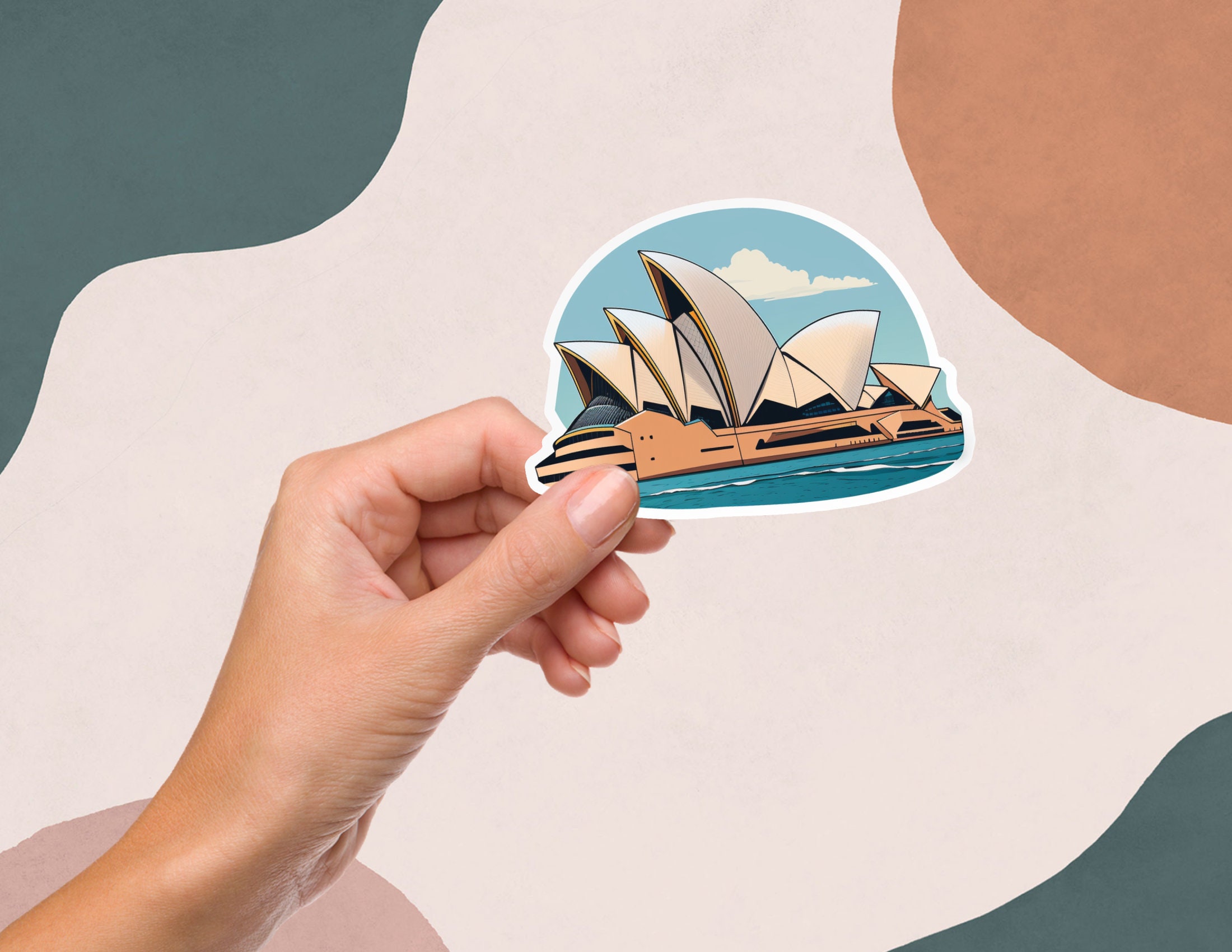 Sydney Opera House Sticker, Opera House Sticker, Cartoon House Sticker ...